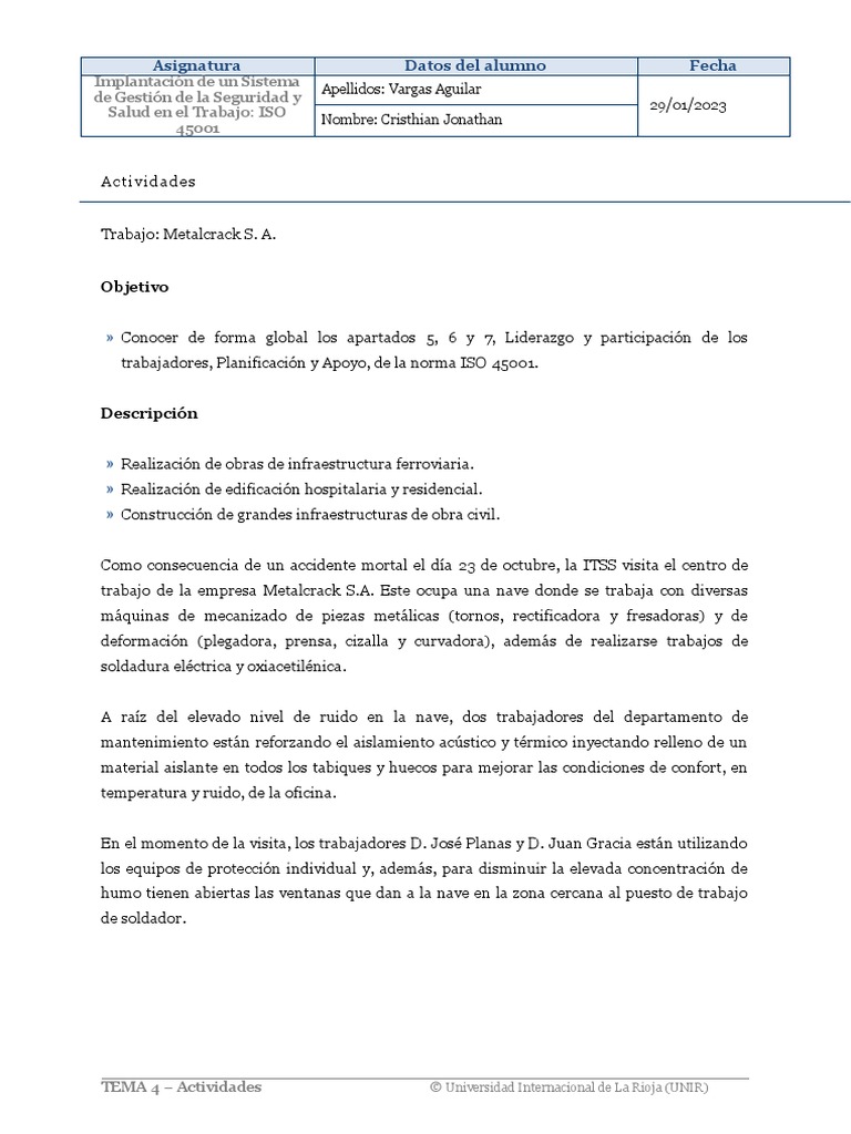 Implantacion de Un Sistema de Gestion CRISTHIAN VARGAS AGUILAR | PDF ... Implantacion de Un Sistema de Gestion CRISTHIAN VARGAS AGUILAR | PDF ...