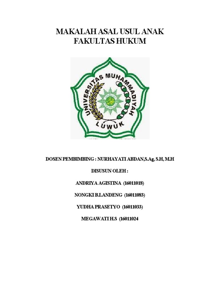 Asal Usul Anak 2 Baru | PDF Asal Usul Anak 2 Baru | PDF