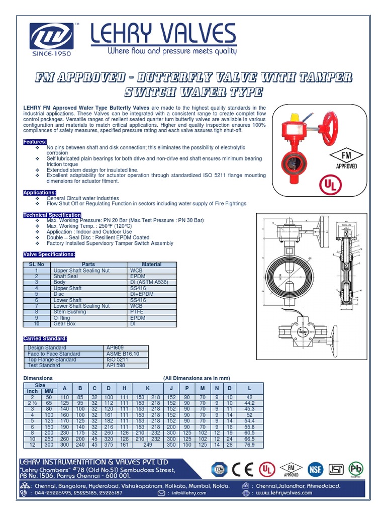 Liv BFV Di DFM 001 | PDF | Valve | Manufactured Goods