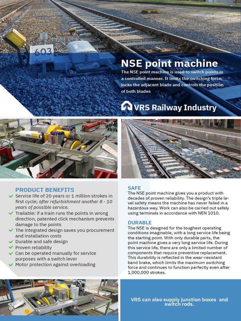 NSE Point Machine: Product Benefits | PDF | Alternating Current | Relay