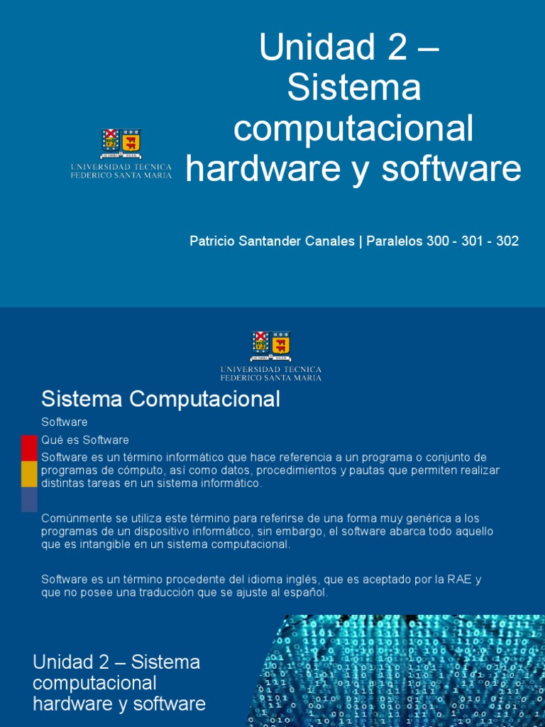 Unidad 2 - Sistema Computacional Hardware y Software - Parte 2 | PDF | Programa de computadora ...