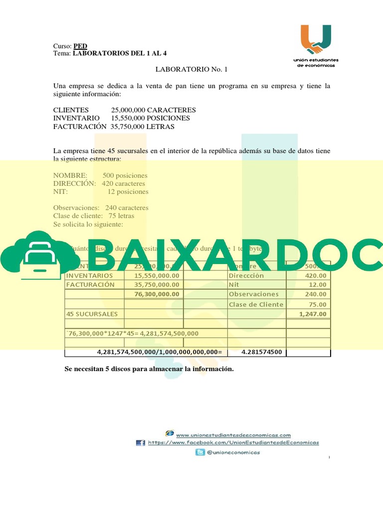 Laboratorio Resuelto Ped Usac 2014 | Descargar gratis PDF | Factura | Memoria USB