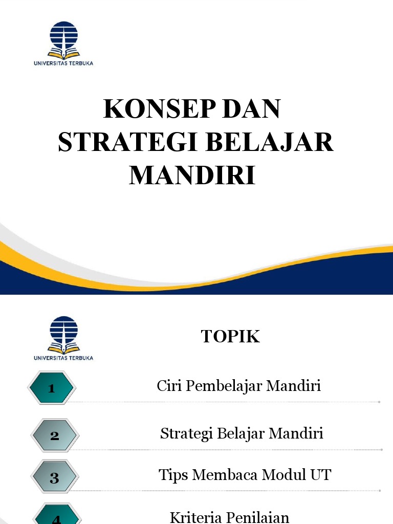 Strategi Belajar Mandiri Trik Membaca Modul Ut Pdf
