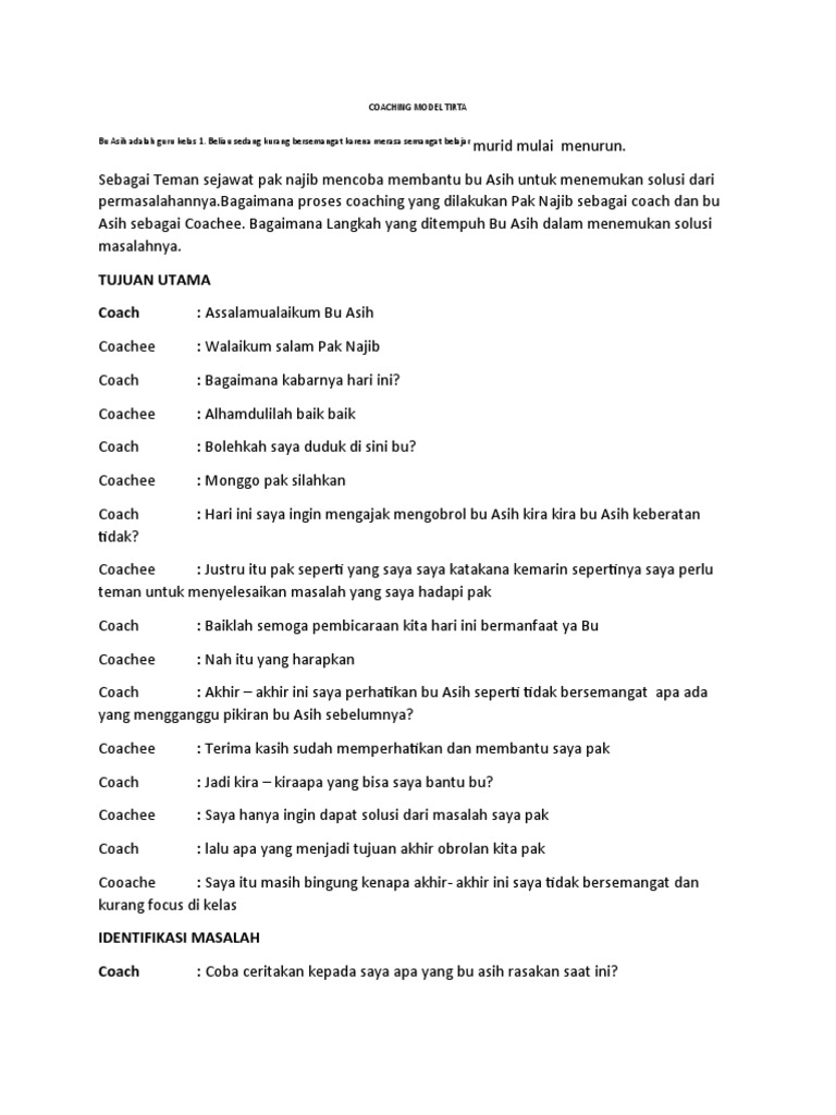 Coaching Model Tirta | PDF