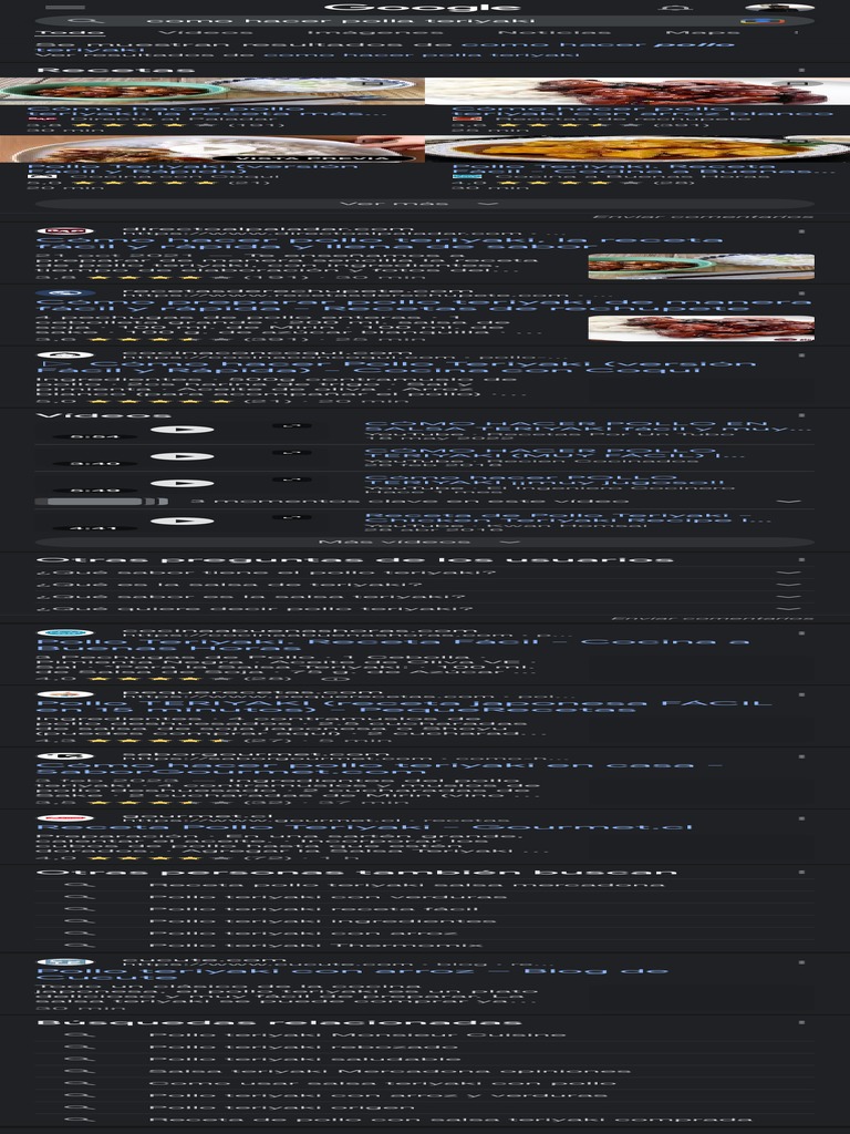 Recetas: Como Hacer Polla Teriyaki | PDF | Salsa | Preparación de comida y bebida