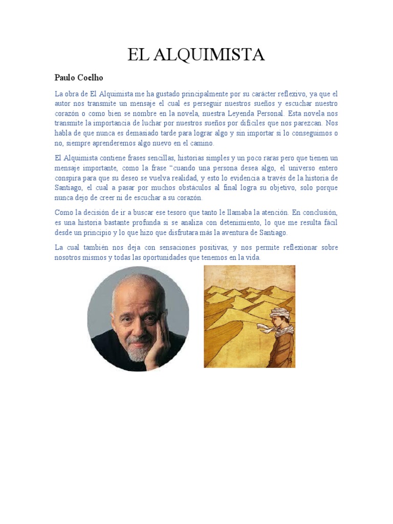 El Alquimista | PDF | Religión y espiritualidad | Ficción general