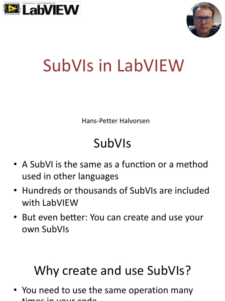 LabVIEW SubVIs | PDF LabVIEW SubVIs | PDF