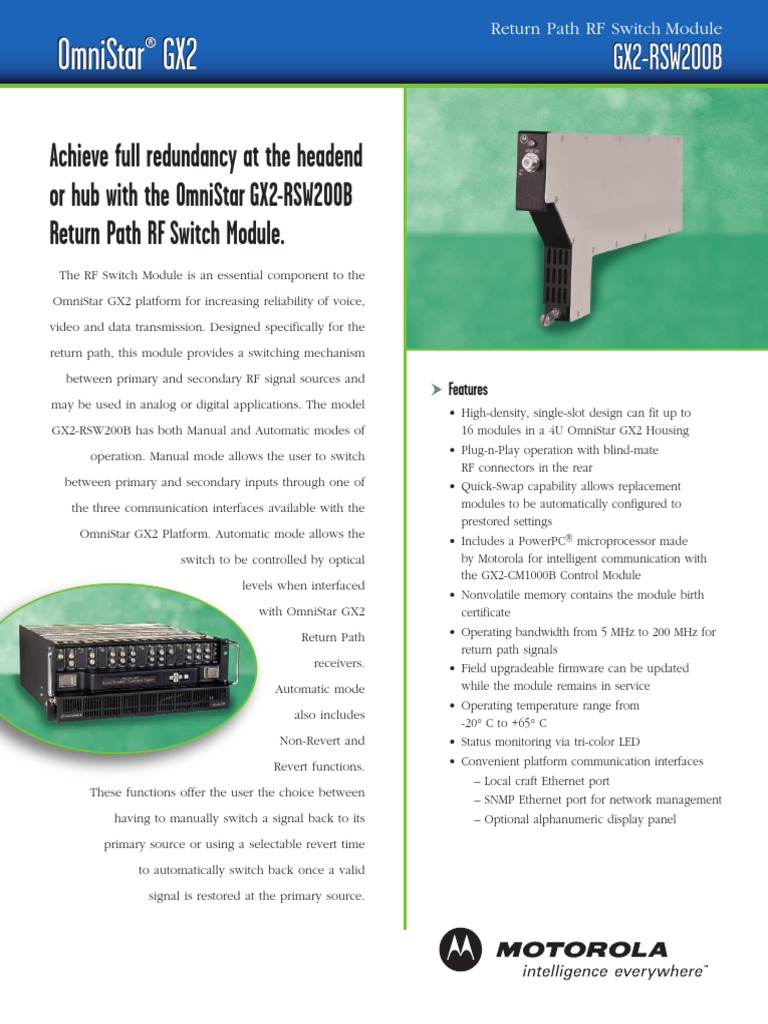 GX2 RSW200B Final | PDF | Power Supply | Ethernet