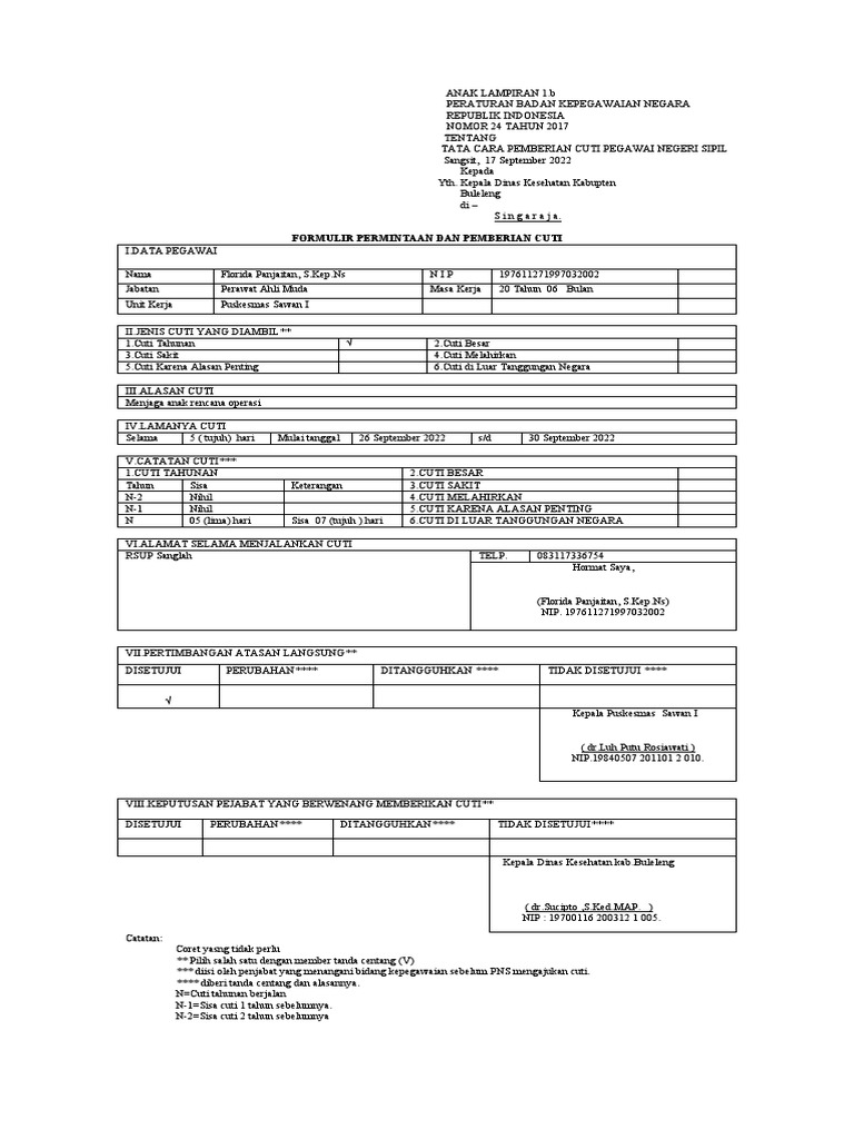 Cuti Made Indra Parwati Ii | PDF