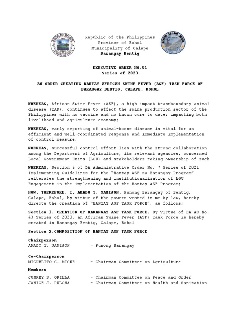 Bentig - Asf Ask Force | PDF | Social Science | Wellness