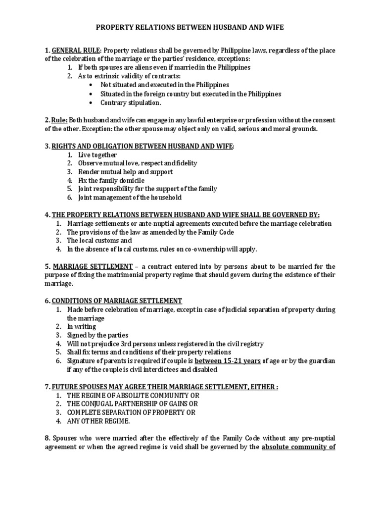 Property relations between spouses | PDF | Mortgage Law | Foreclosure