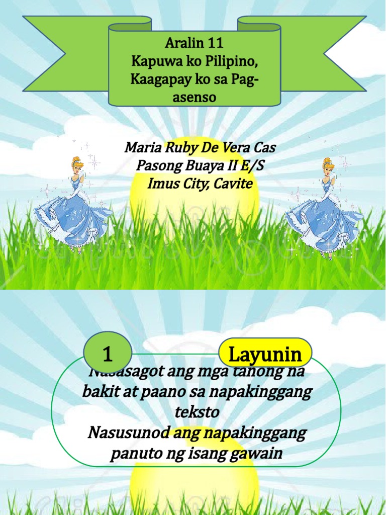 Aralin 11 Kapuwa Ko Pilipino, Kaagapay Ko Sa Pag-Asenso: Maria Ruby de Vera Cas Pasong Buaya II ...