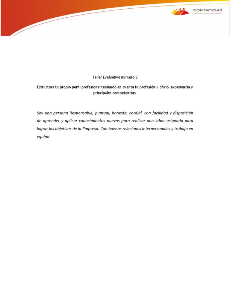 Taller 3 Comfacesar | PDF