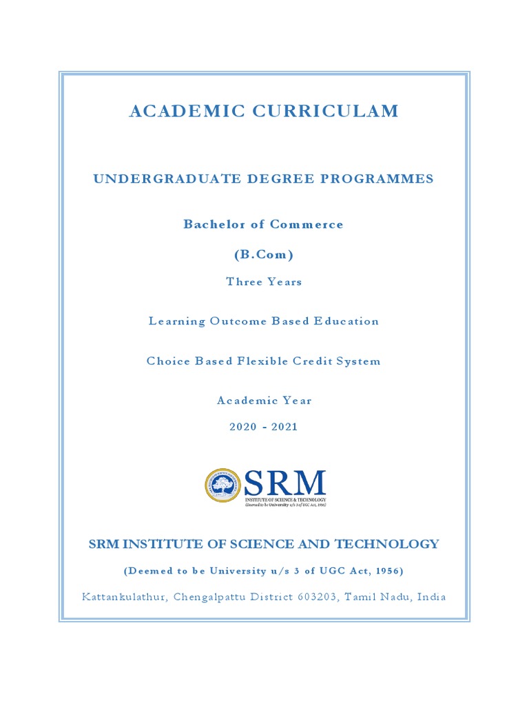 B Com General Syllabus 2020 2021 | PDF | Business | Accounting