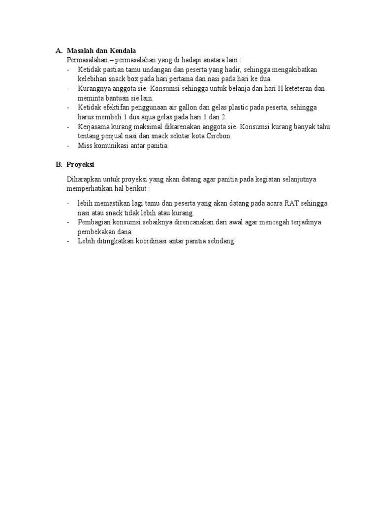 Masalah Dan Kendala | PDF