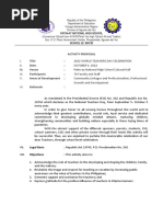 SSG Project Proposal - Teacher's Day | PDF | Behavior Modification ...