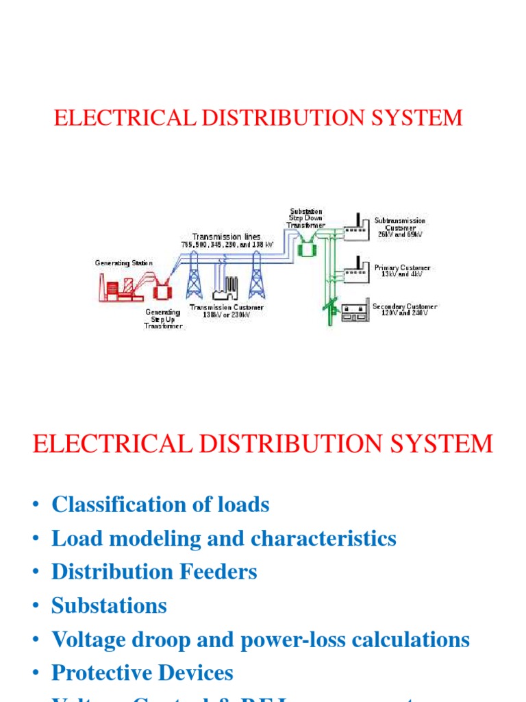 Electrical Distribution System Overview | PDF | Electric Power ...