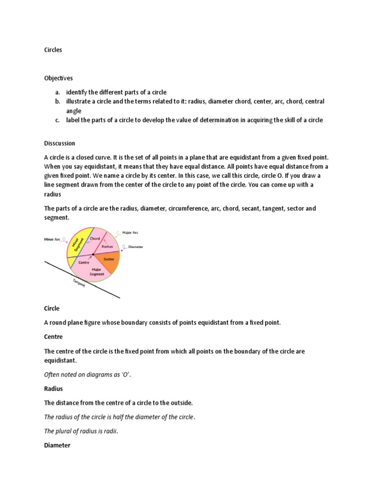 Circles | PDF | Circle | Radius