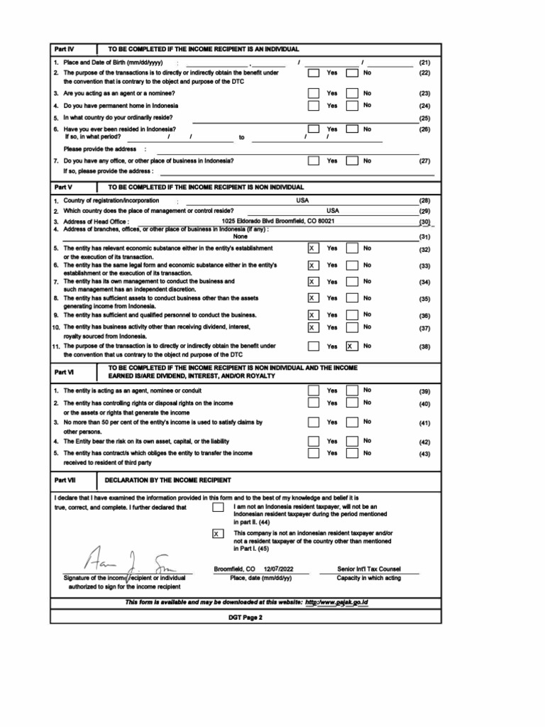 DGT Form 2022 Level 3 - Signed 12-7-2022 | PDF | Income | Taxation