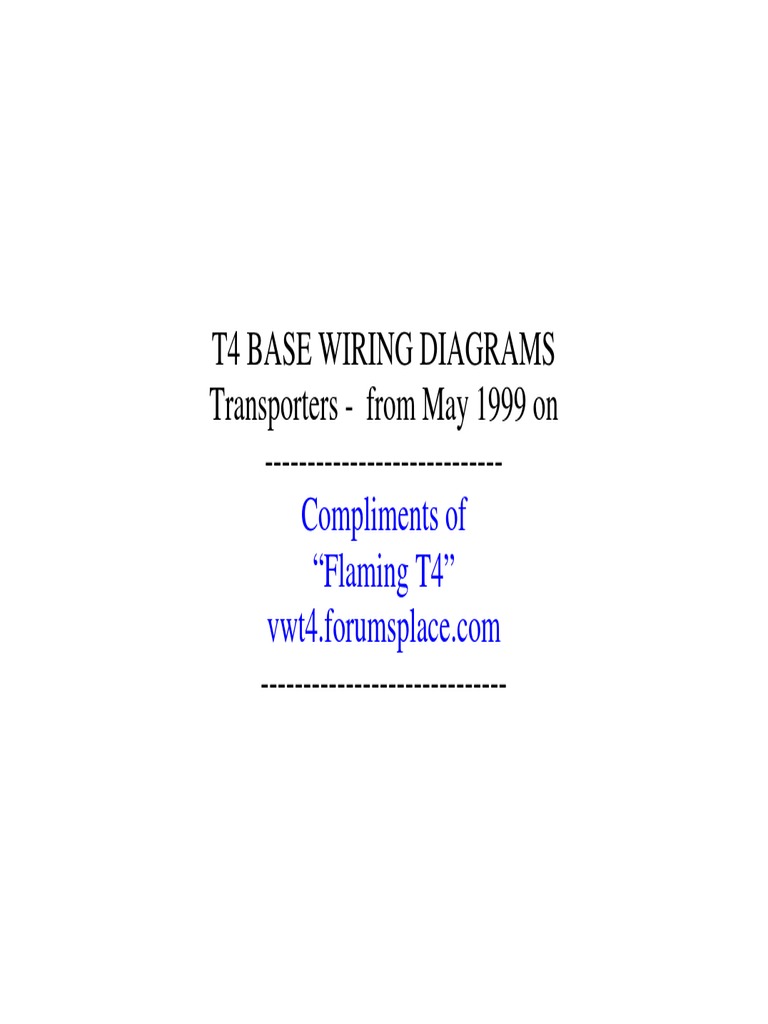 T4 Base Wiring From May 1999 On | PDF | History