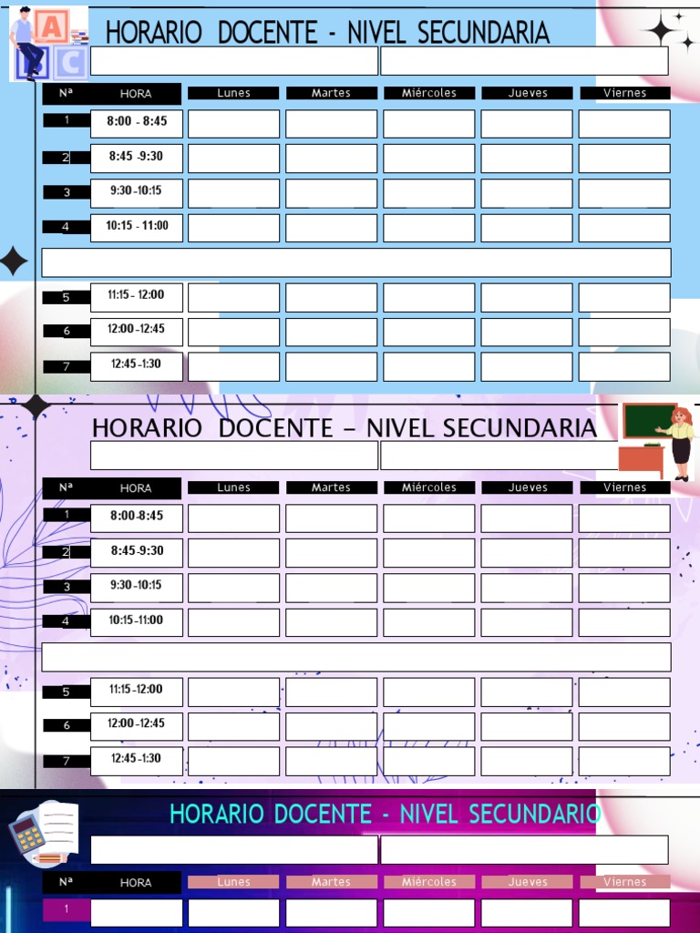 Horario Secundaria | PDF