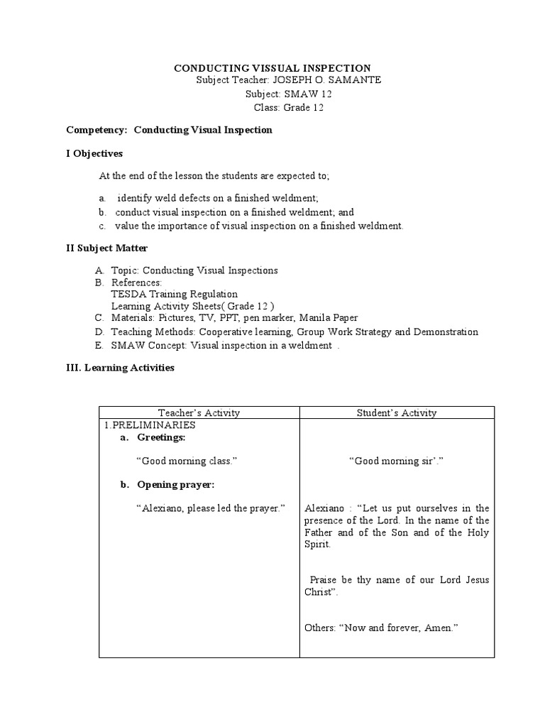 Lesson-Plan WELDING | PDF | Welding | Construction