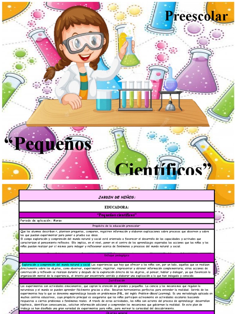 Proyecto Pequeños Científicos Preescolar | PDF | Educación de la ...