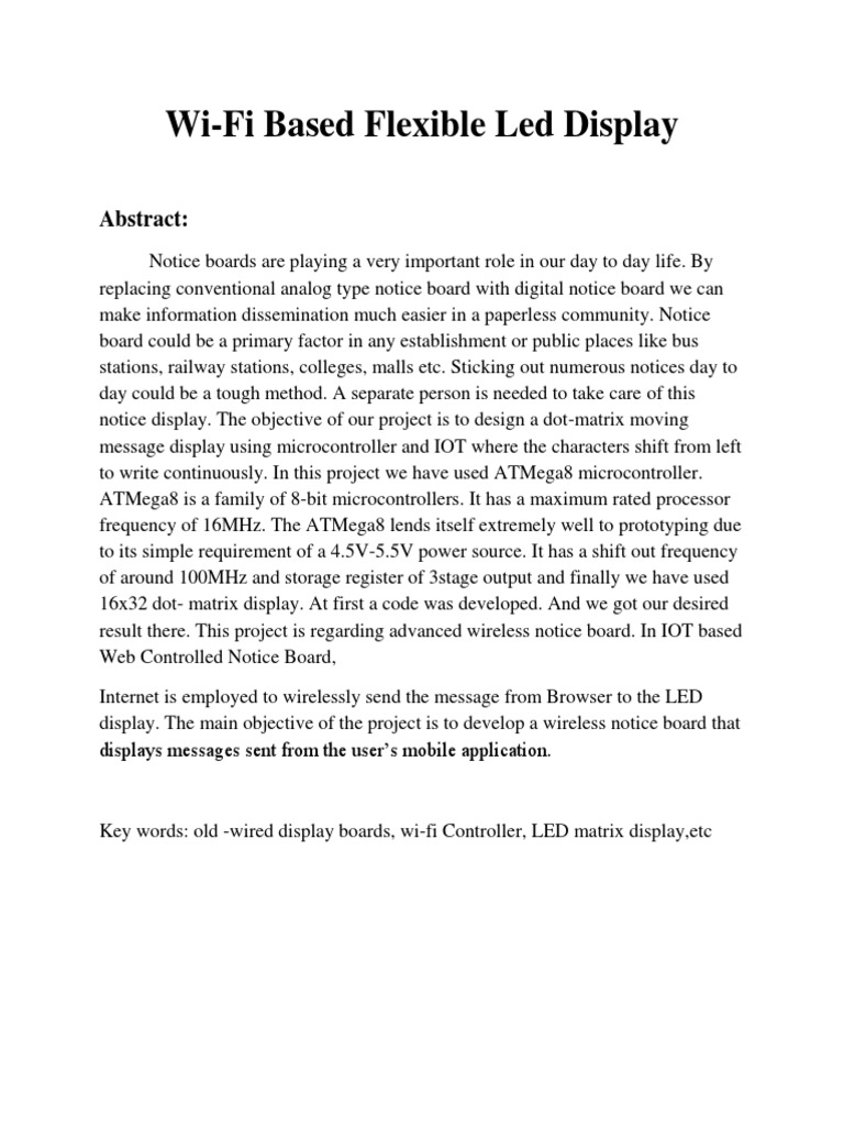 Wi-Fi Controlled LED Display Board | PDF | Rectifier | Power Supply