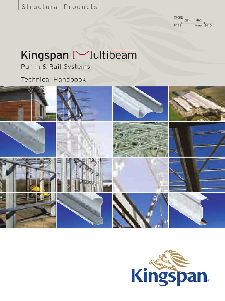Purlin & Rail Systems: Ci/Sfb (28) Hh2 P128 March 2010 | PDF | Roof | Sheet Metal