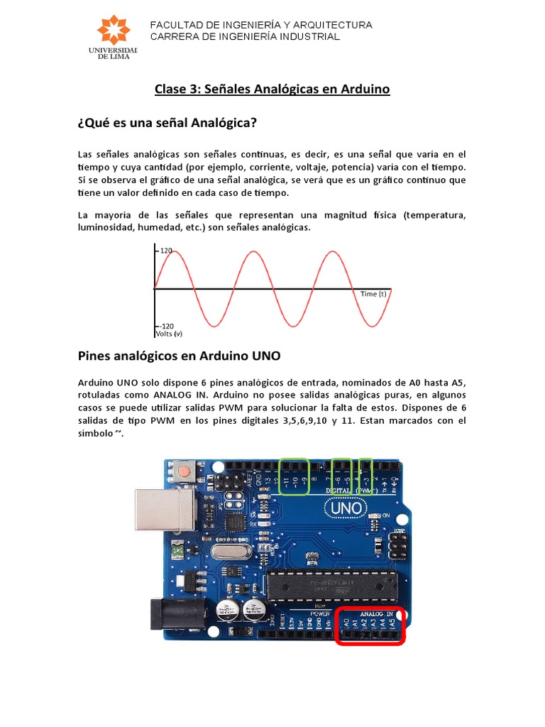 Arduino C3 Senales Analogicas | PDF | Señal analoga | Arduino