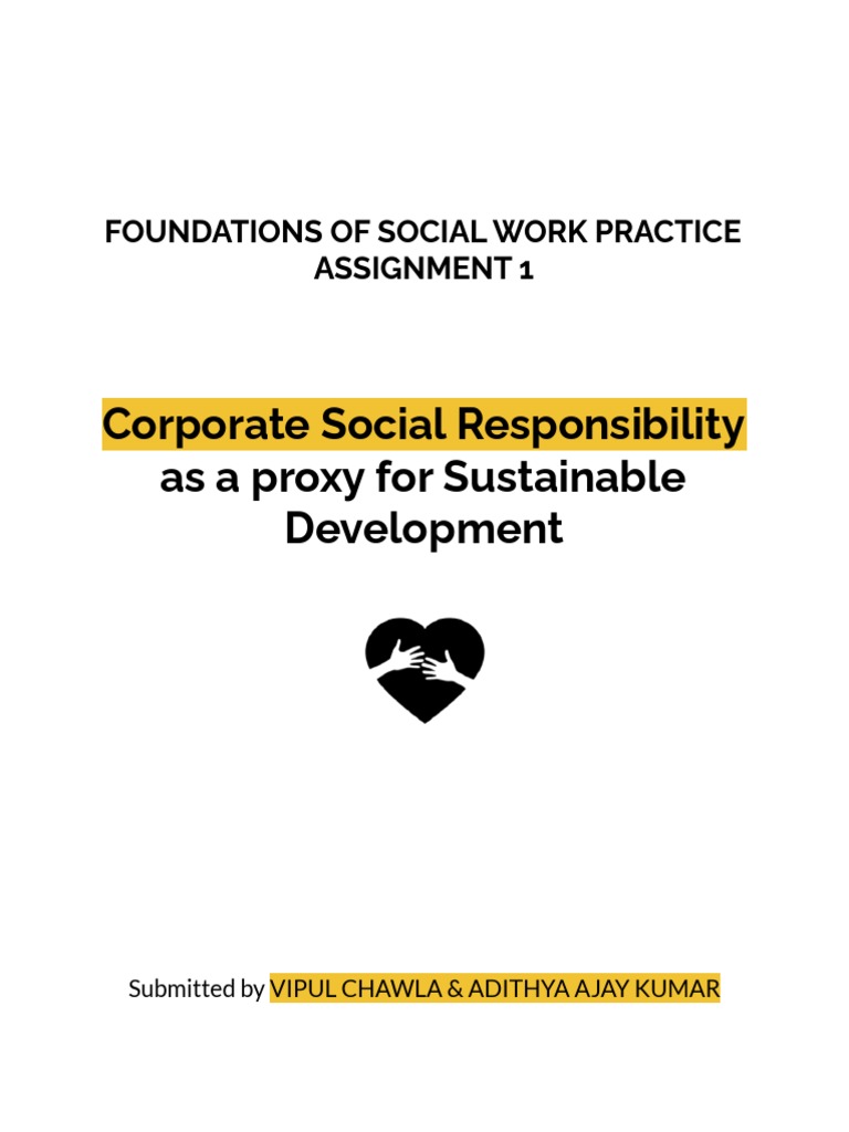 Corporate Social Responsibility As A Proxy For Sustainable Development | PDF | Corporate Social ...