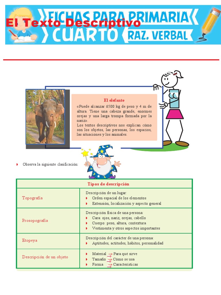 Ejemplos de Textos Descriptivos para Niños | PDF | Volcán | Tipos de ...