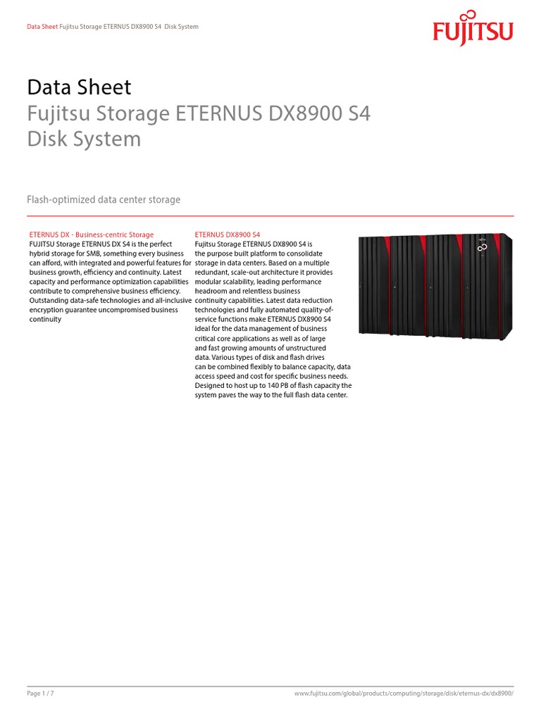 Ds Eternus dx8900 s4 WW en | PDF | Hyper V | Solid State Drive