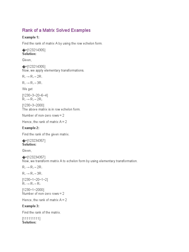 Notes Matrix Pdf 