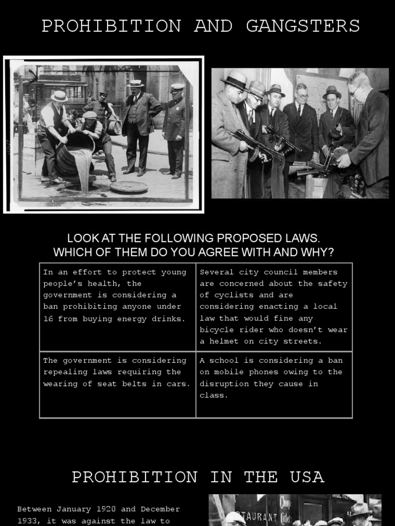 Prohibition & Gangsters | PDF