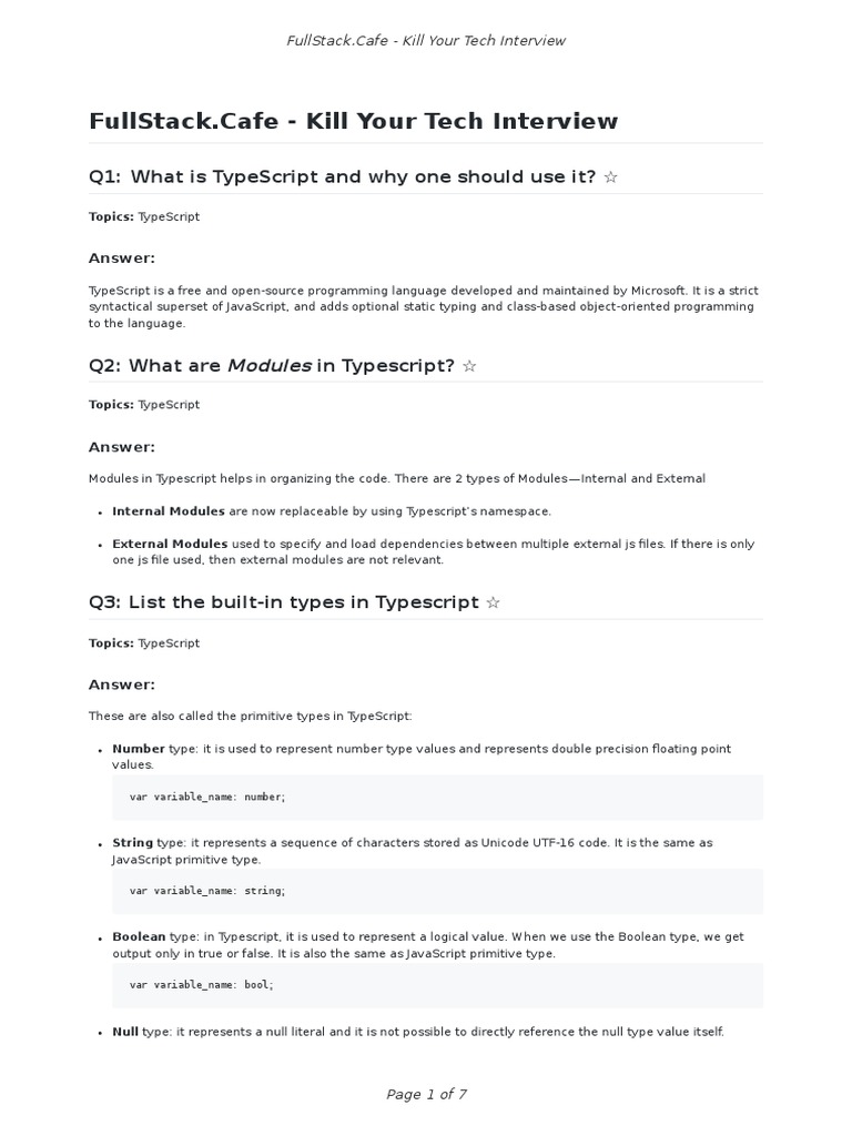 FullStackCafe QAS 1674720046331 | PDF | Java Script | Class (Computer Programming)