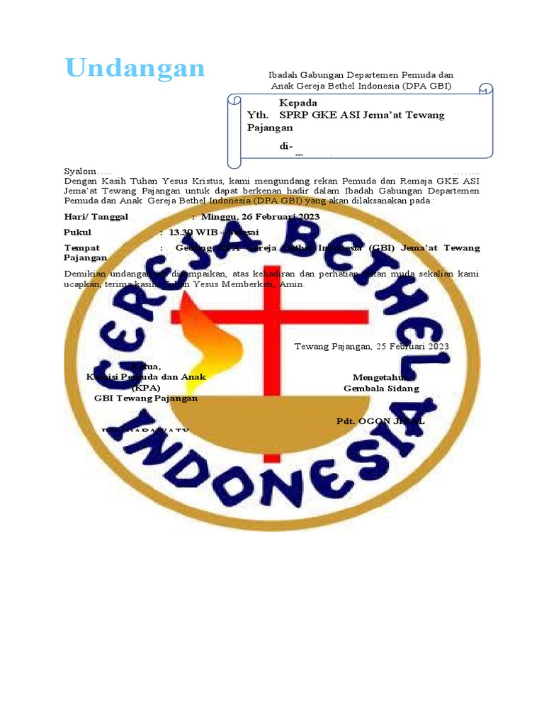 Undangan Pemuda | PDF