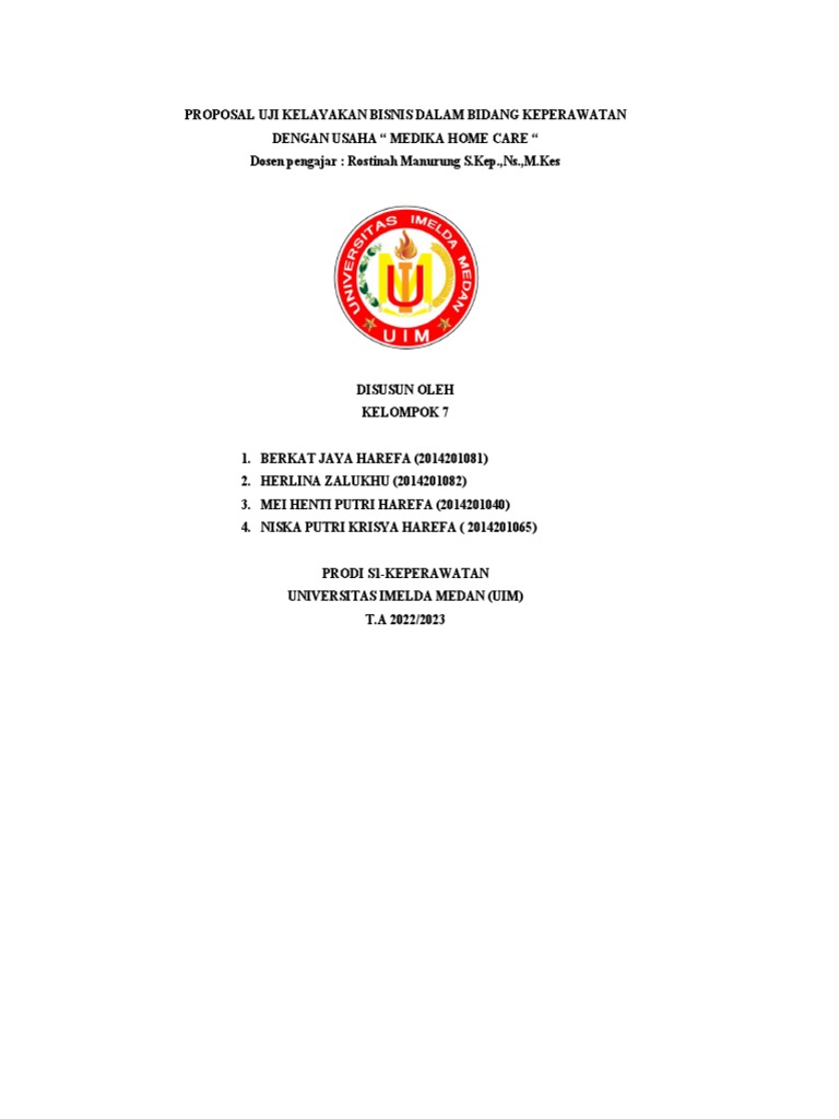 Proposal Kelayakan Usaha Medika Home Care | PDF Proposal Kelayakan Usaha Medika Home Care | PDF