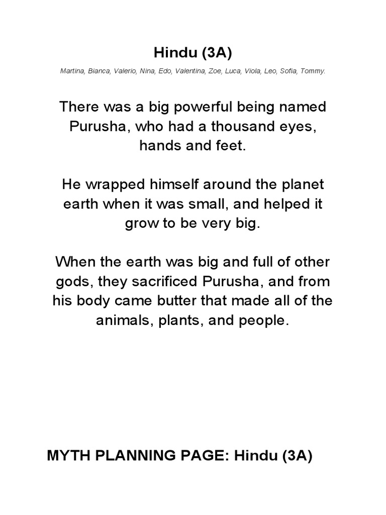 Y3 Creation Myths For Drama | PDF | Mythology | Comparative Mythology