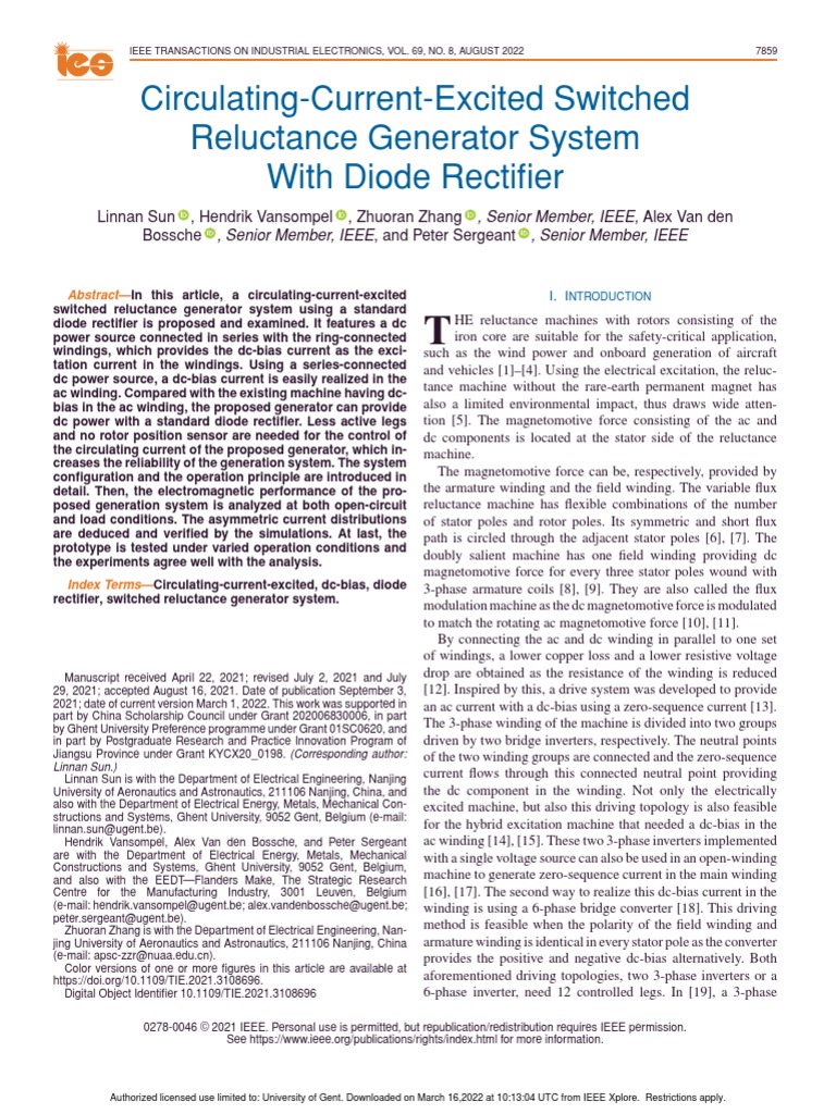 Circulating-Current-Excited Switched Reluctance Generator System With ...