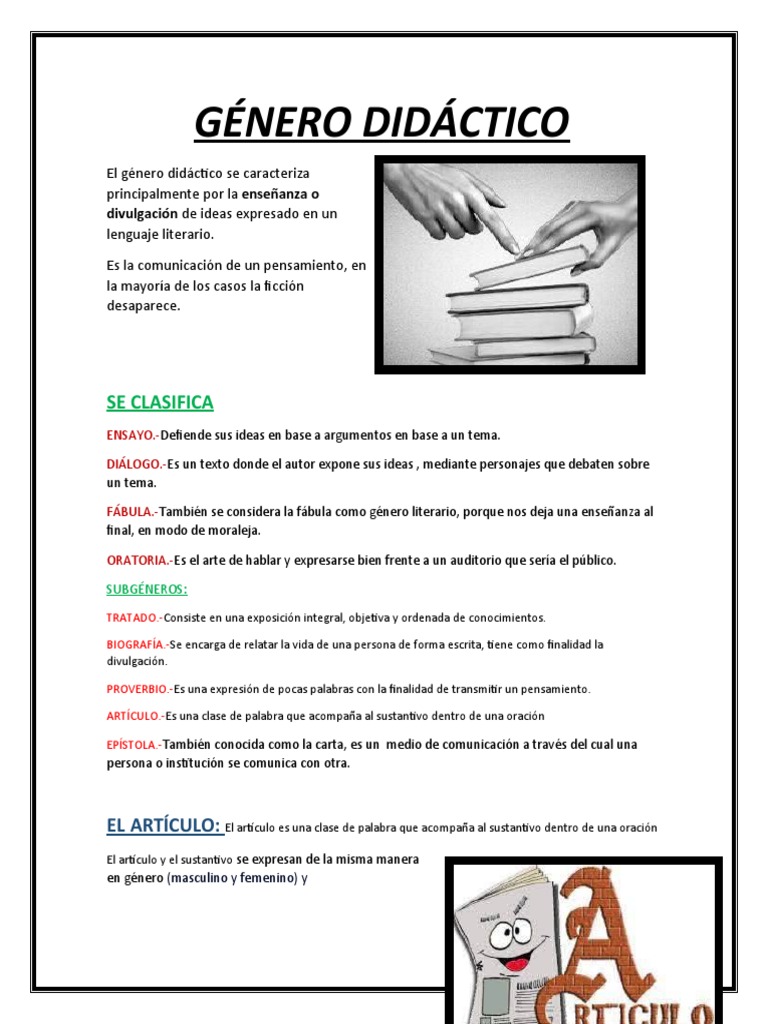 Género Didáctico | PDF | Ensayos