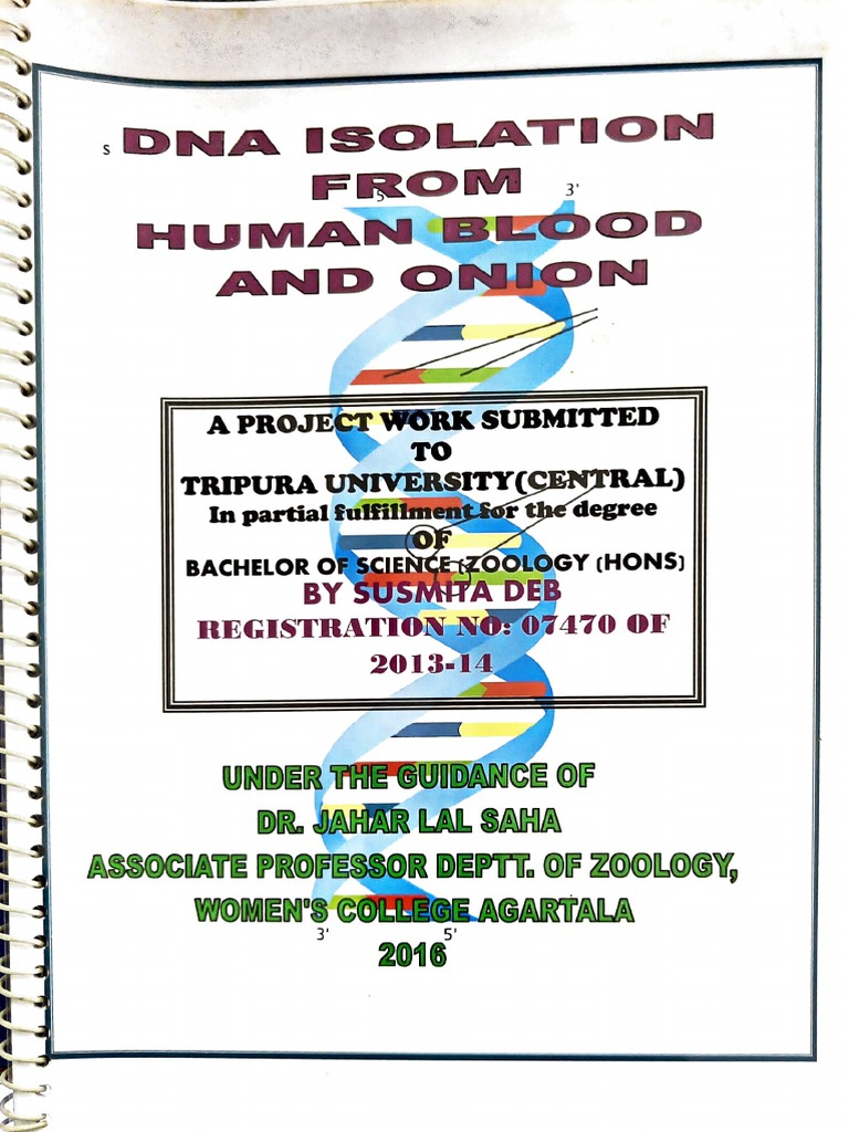 B.Sc Zoology Projects at Tripura University | PDF