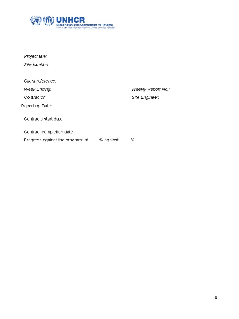 Weekly Project Status Report Format | PDF | Business