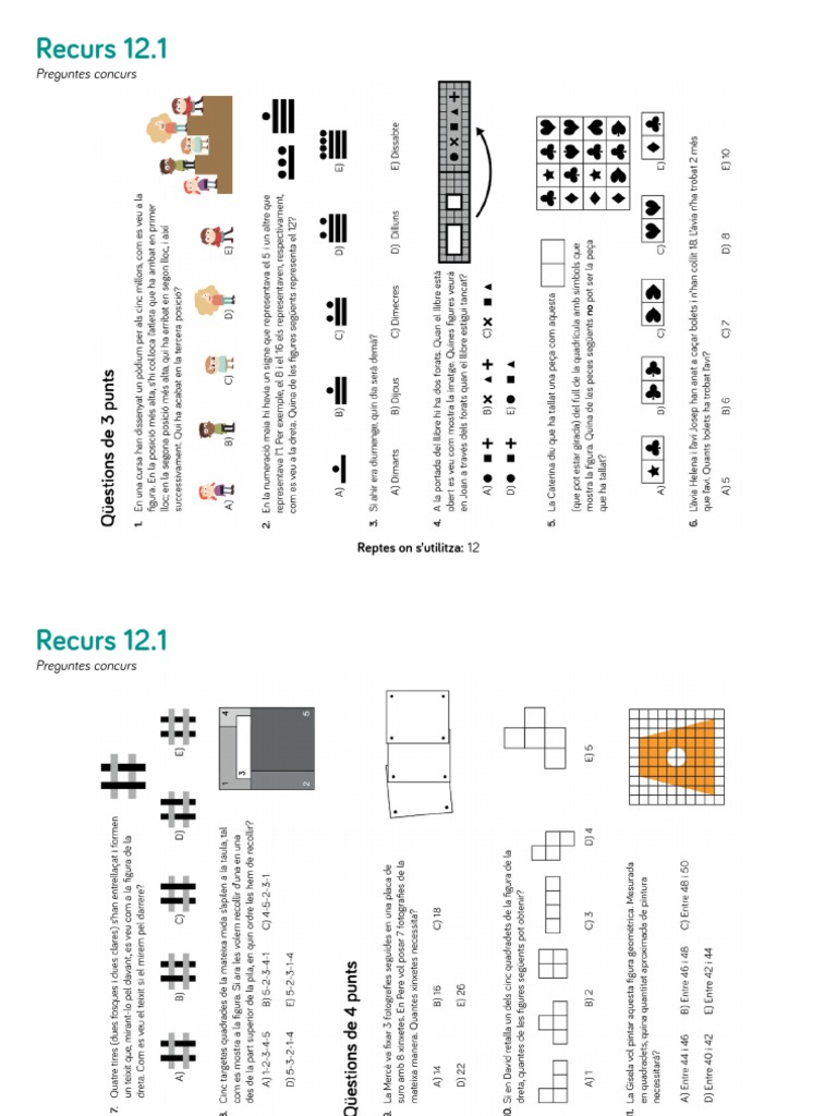 Recurs 12.1: Preguntes Concurs | PDF