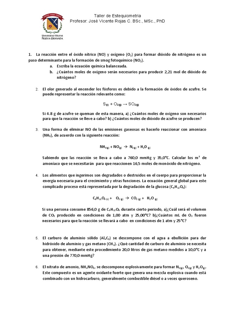 Taller | PDF | Agua | Aspirina