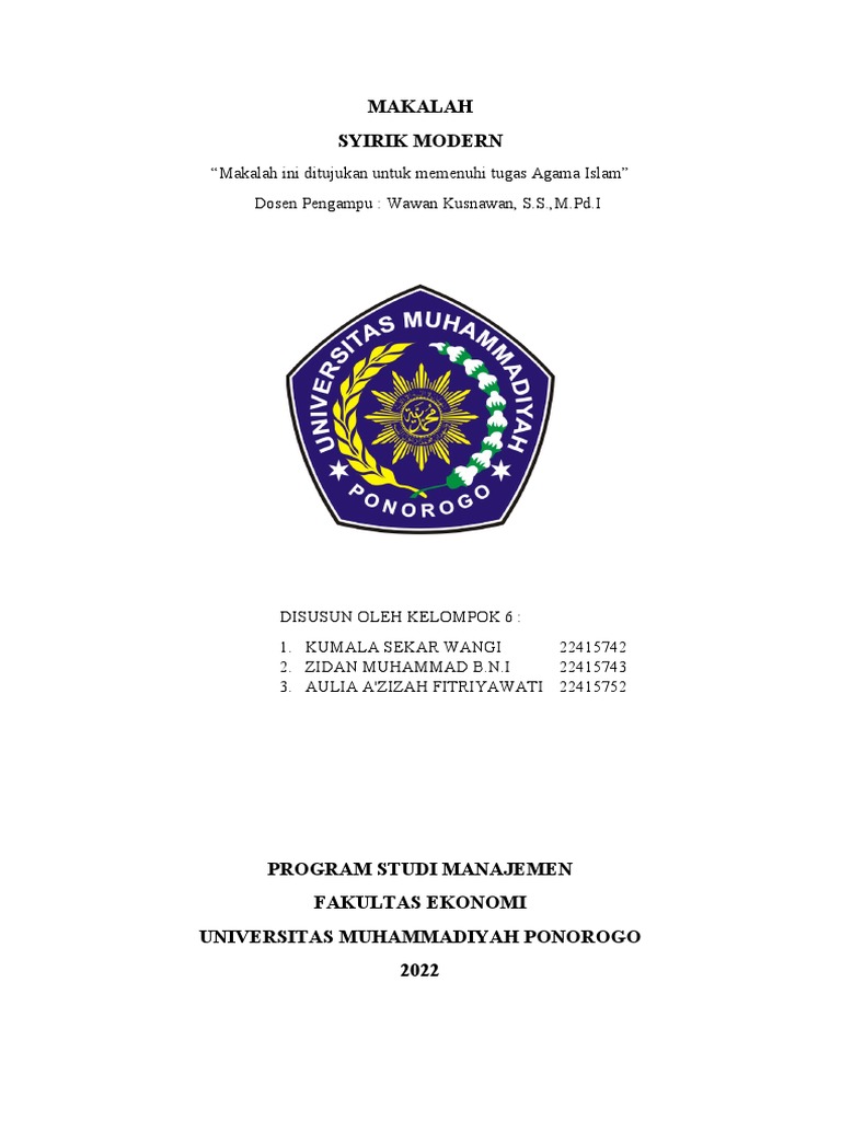 Makalah Syirik Modern | PDF | Agama & Spiritualitas