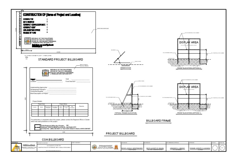 Standard Project Billboard: Display Area | PDF