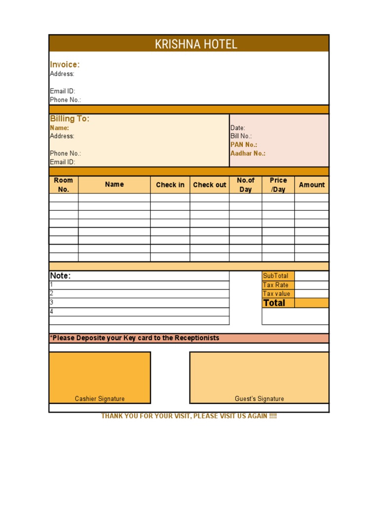 Hotel Bill | PDF