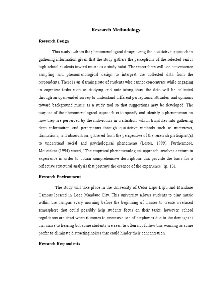 Research Methodology | PDF | Qualitative Research | Phenomenology ...