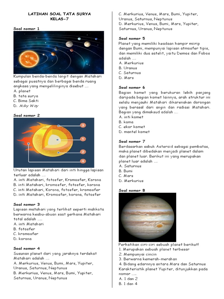 Soal Tata Surya Kelas 7 | PDF